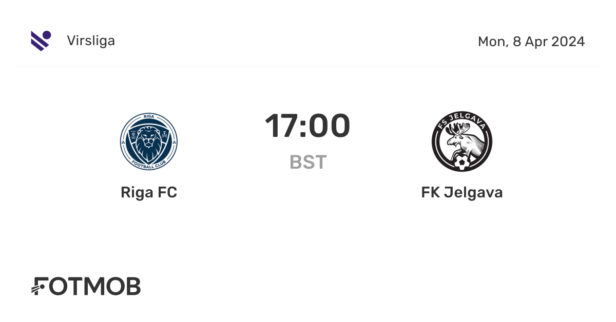 Riga FC vs FK Jelgava - marcador en vivo, alineaciones previstas y ...
