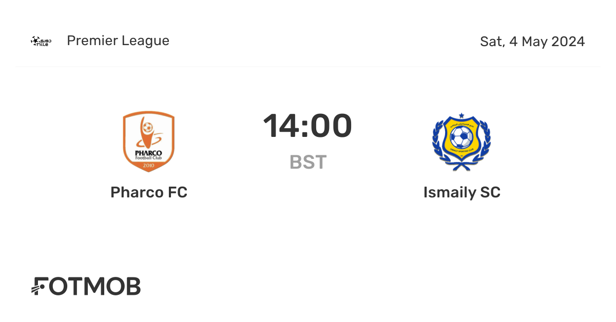 Pharco FC vs Ismaily SC - marcador en vivo, alineaciones previstas y ...