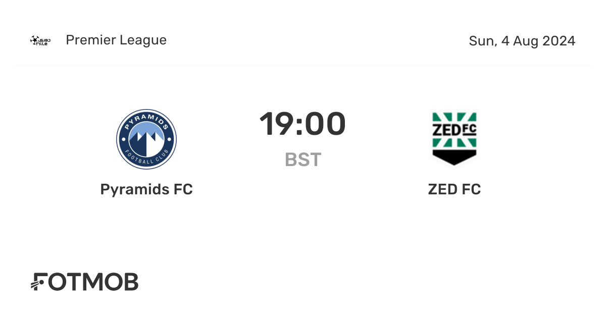 Pyramids FC vs ZED FC - live score, predicted lineups and H2H stats