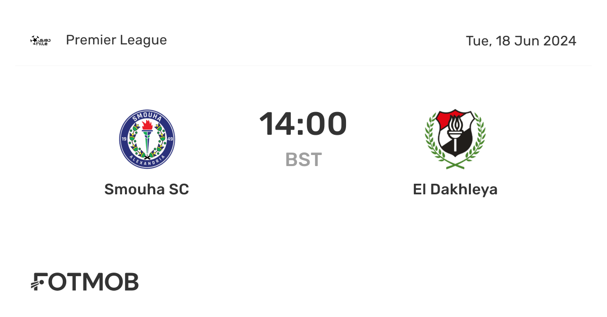 Smouha SC vs El Dakhleya - marcador en vivo, alineaciones previstas y ...