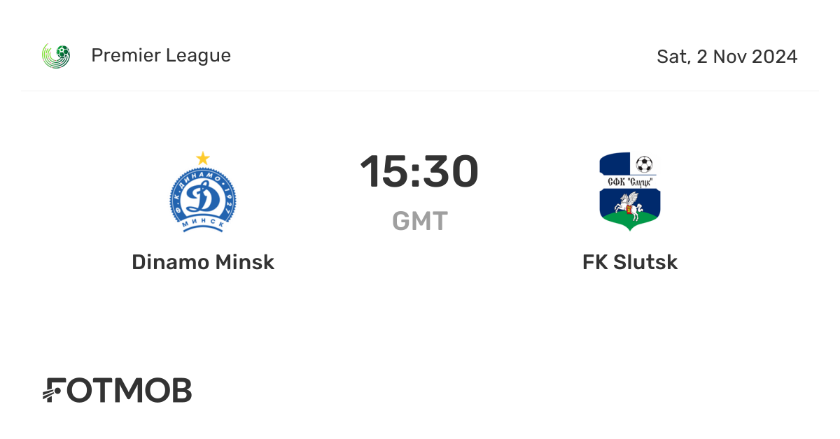 Dinamo Minsk vs FK Slutsk - live score, predicted lineups and H2H stats