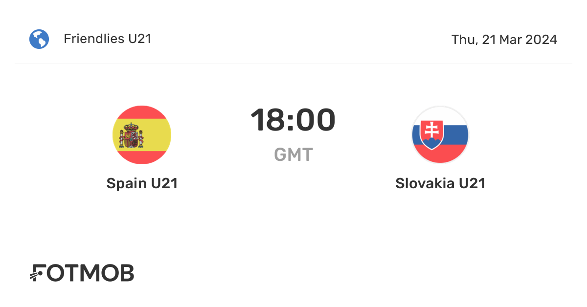 Spain U21 vs Slovakia U21 - live score, predicted lineups and H2H stats