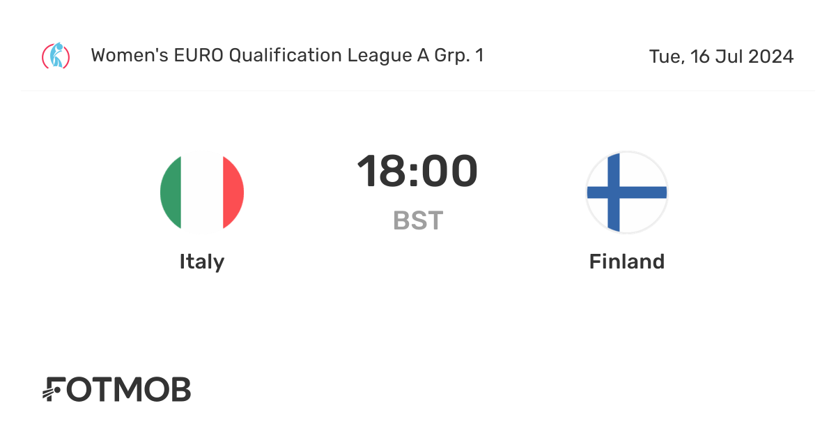 Italia (W) vs Finlanda (W) - scor live, primul 11 prezis și statistici MD