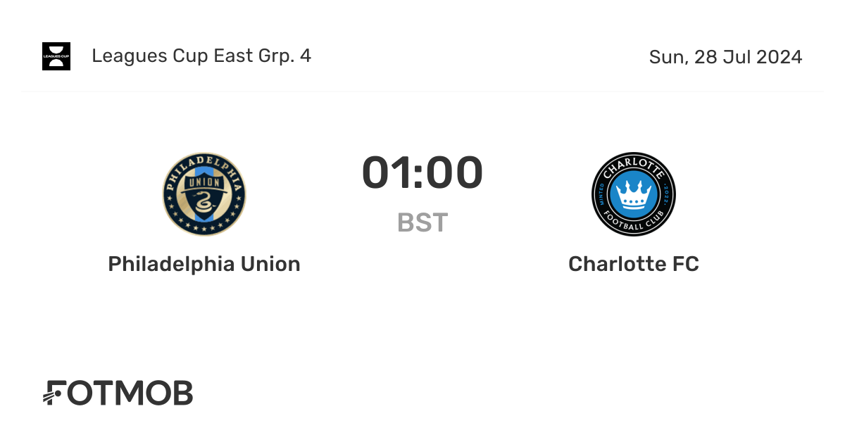 Philadelphia Union vs Charlotte FC - live score, predicted lineups and ...