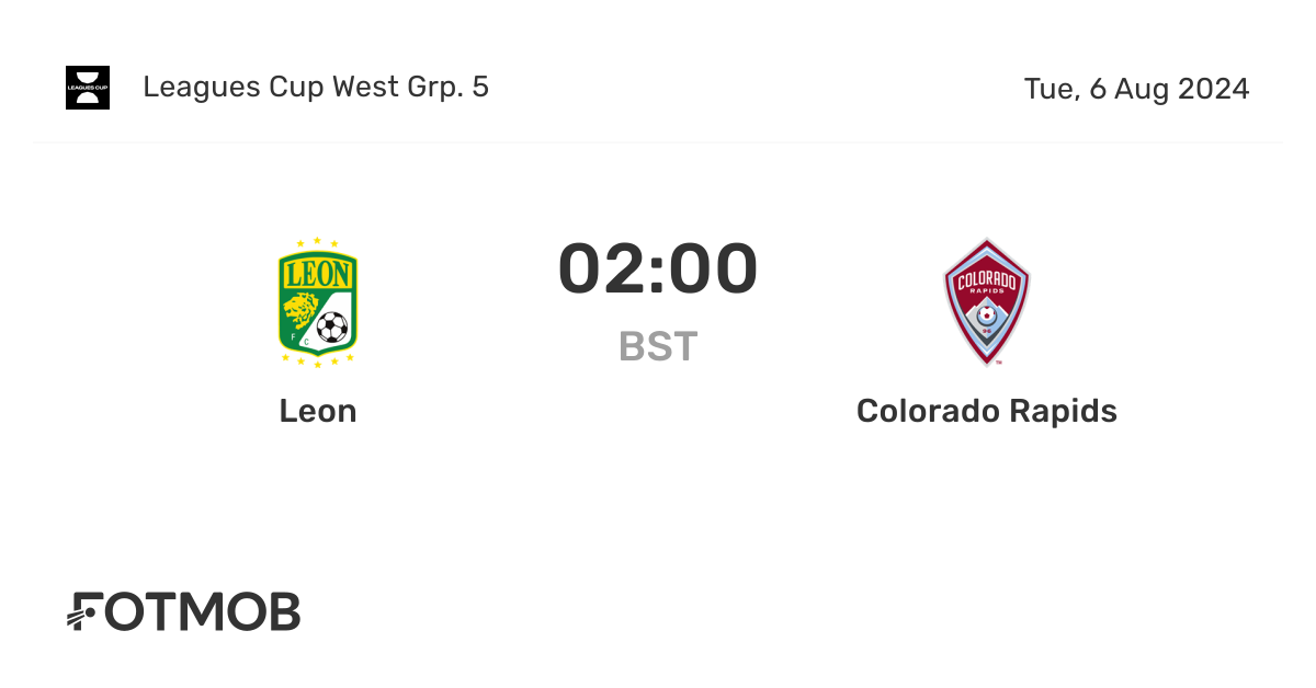 Leon vs Colorado Rapids - live score, predicted lineups and H2H stats