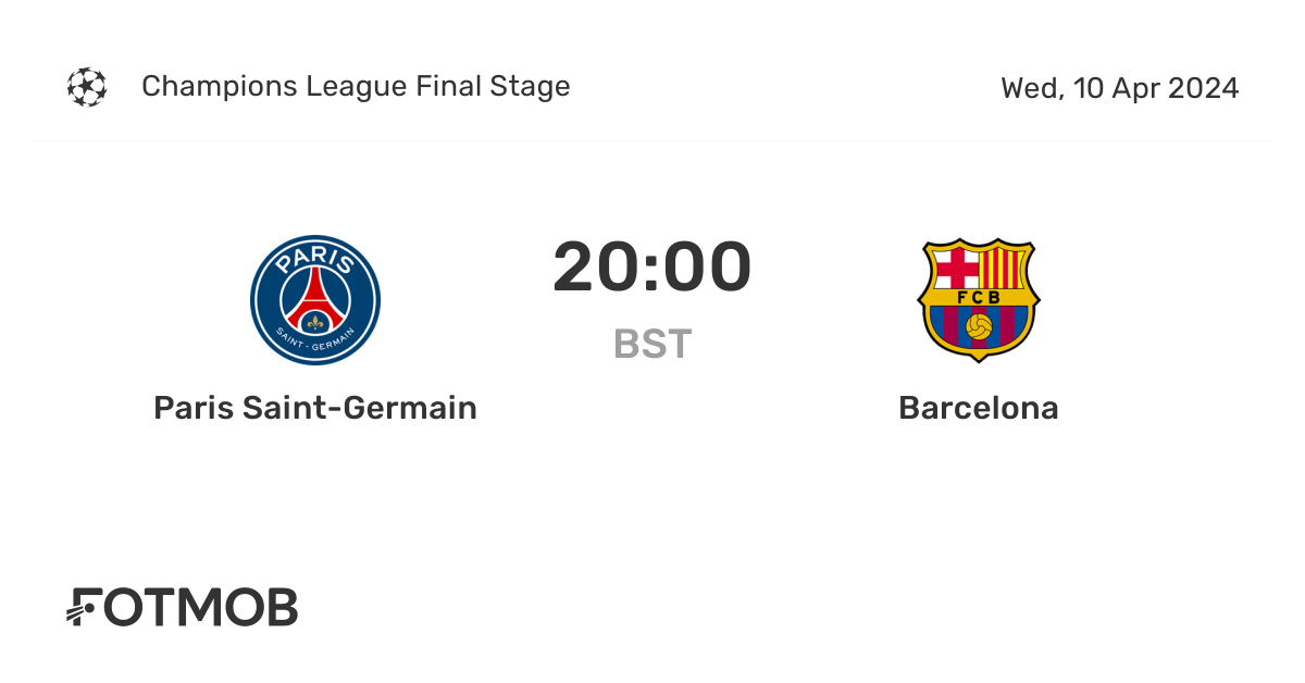 Paris Saint Germain နောက်ဆုံး Barcelona လိုအပ်သောအော်ဒါတင်အတွက်အပိုဒ်ဆုံးဖြစ်ရပါမည်။။