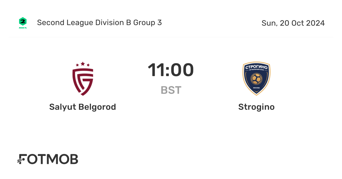 Salyut Belgorod vs Strogino - marcador en vivo, alineaciones previstas ...