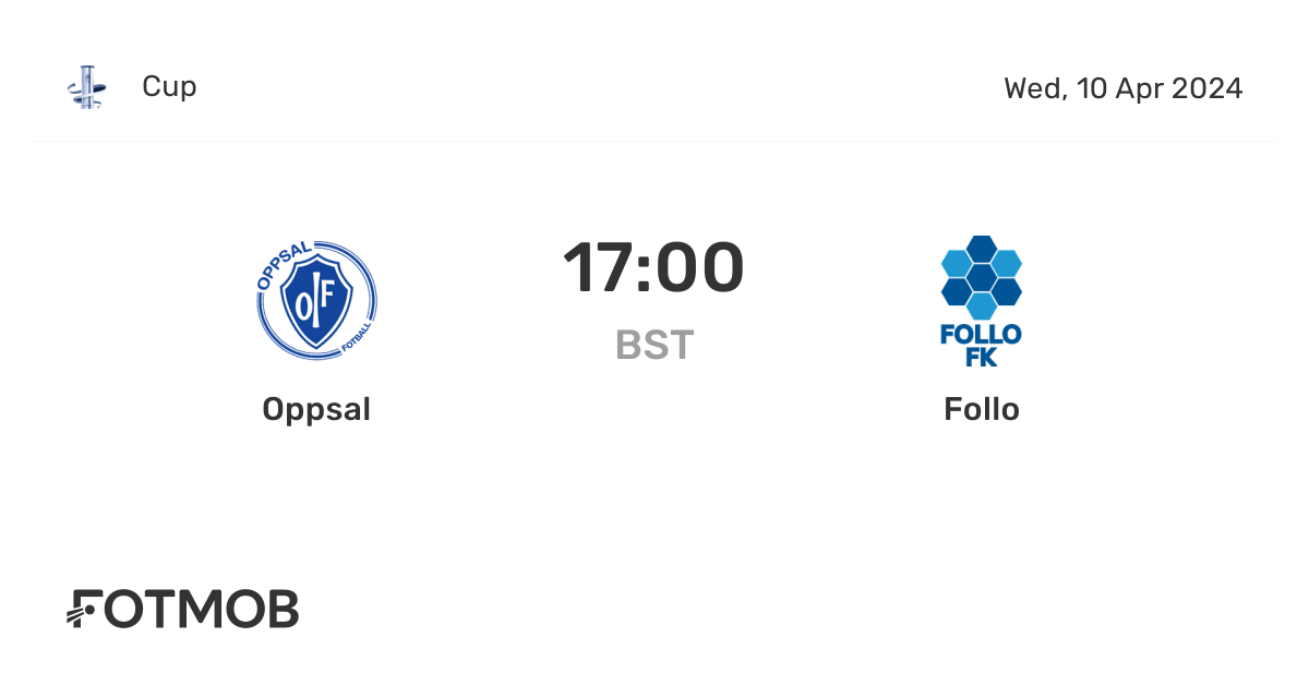 Oppsal vs Follo - live score, predicted lineups and H2H stats