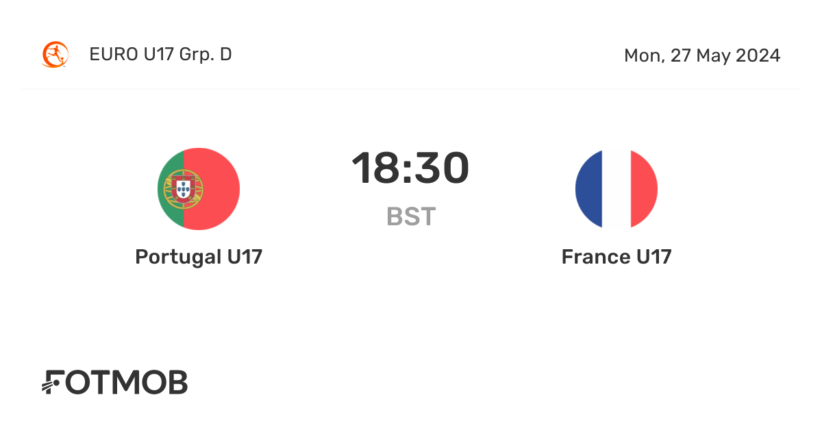Portugal U17 vs France U17 - live score, predicted lineups and H2H stats