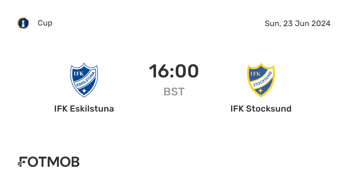 IFK Eskilstuna vs IFK Stocksund - live score, predicted lineups and H2H stats