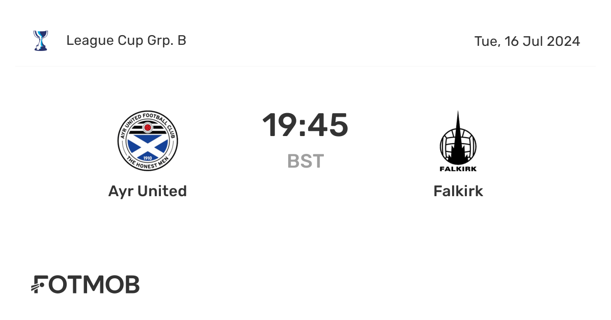 Ayr United vs Falkirk - live score, predicted lineups and H2H stats