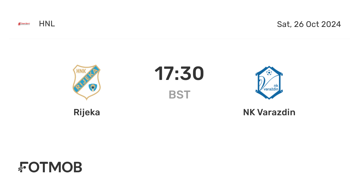 Rijeka vs NK Varazdin - live score, predicted lineups and H2H stats