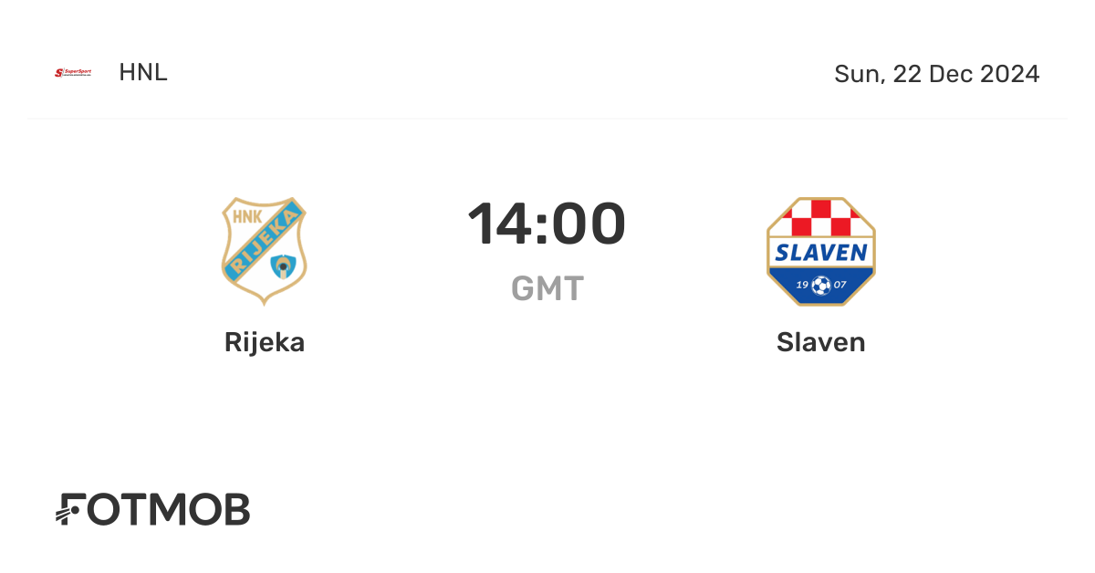Rijeka vs Slaven - live score, predicted lineups and H2H stats