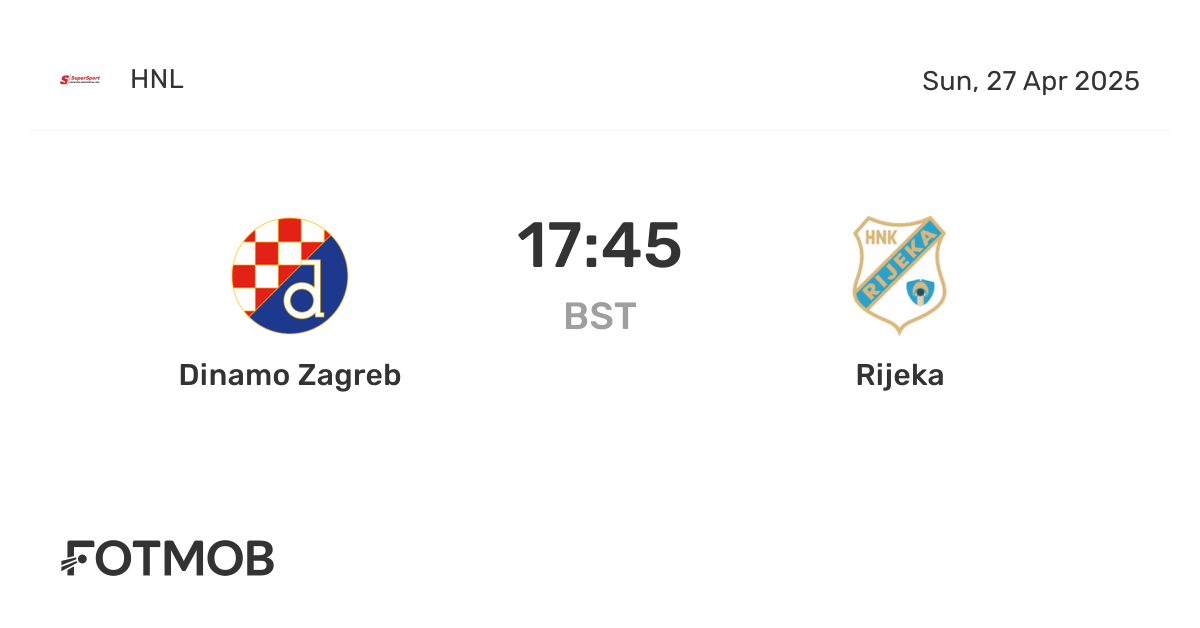 Dinamo Zagreb vs Rijeka - marcador en vivo, alineaciones previstas y ...