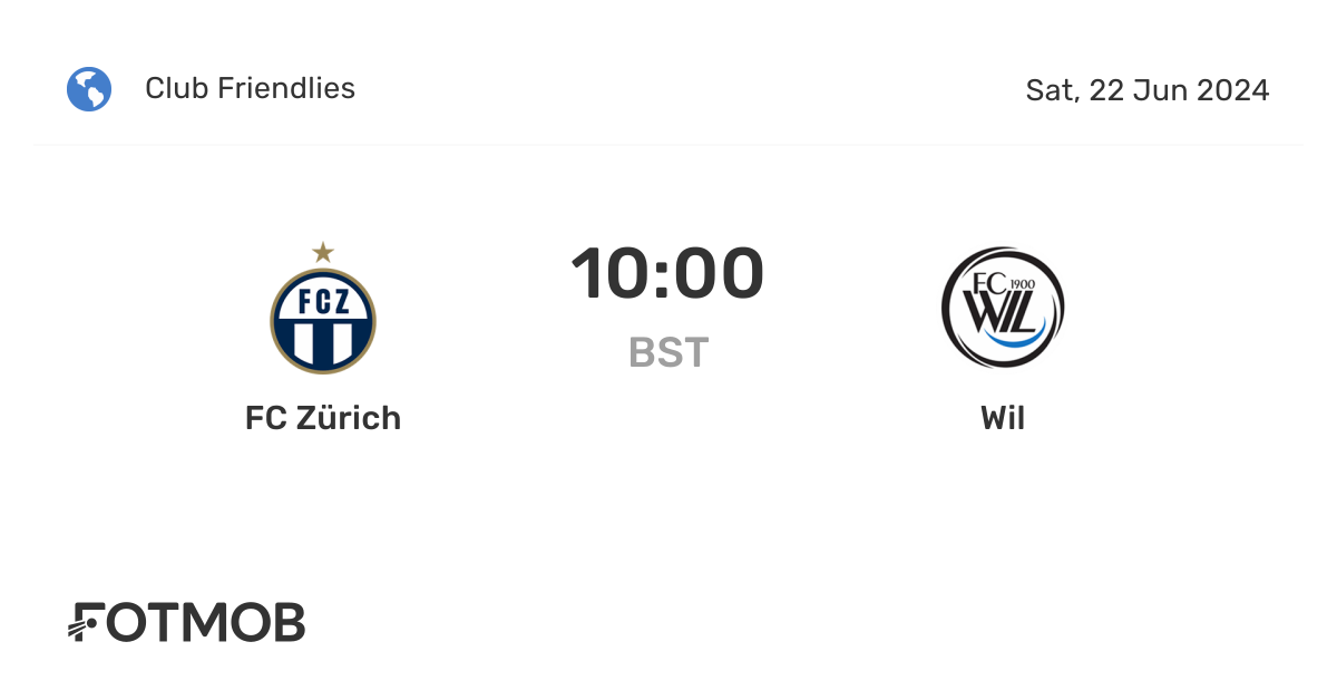 FC Zürich vs Wil - live score, predicted lineups and H2H stats