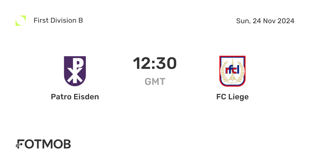 Patro Eisden vs FC Liege - live score, predicted lineups and H2H stats