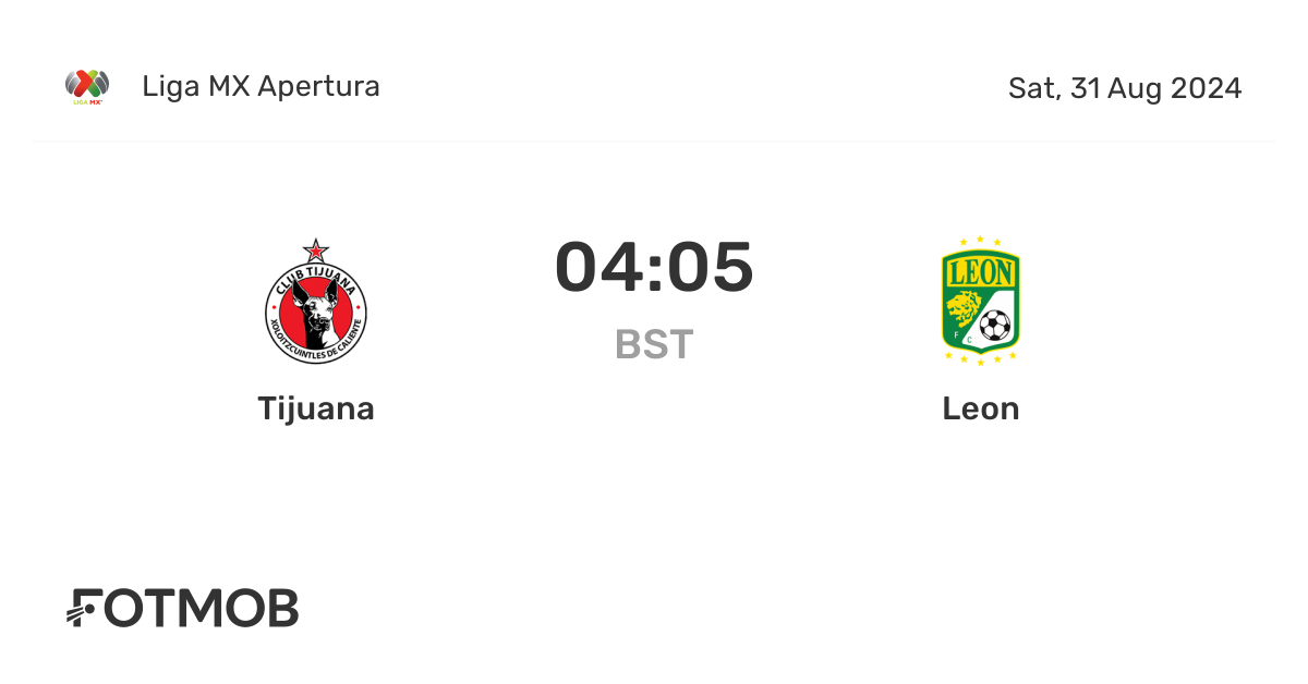 Tijuana vs Leon - marcador en vivo, alineaciones previstas y ...