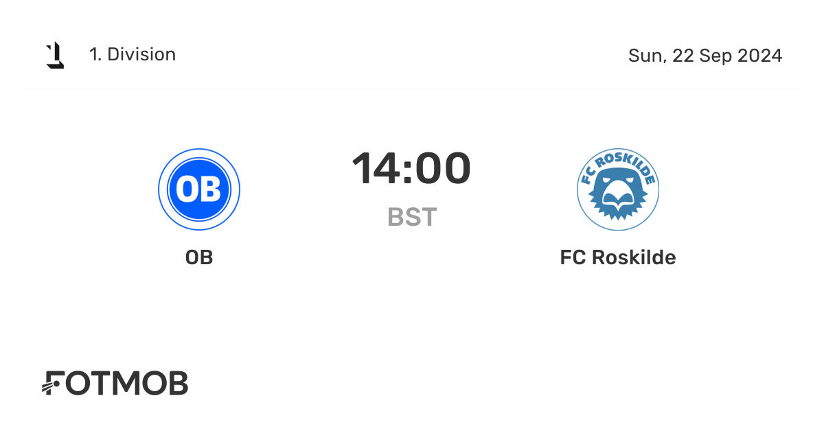 OB vs FC Roskilde - marcador en vivo, alineaciones previstas y estadísticas H2H