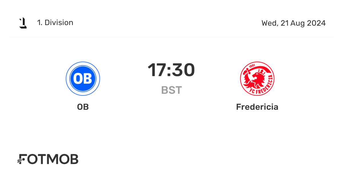 OB vs Fredericia - live score, predicted lineups and H2H stats