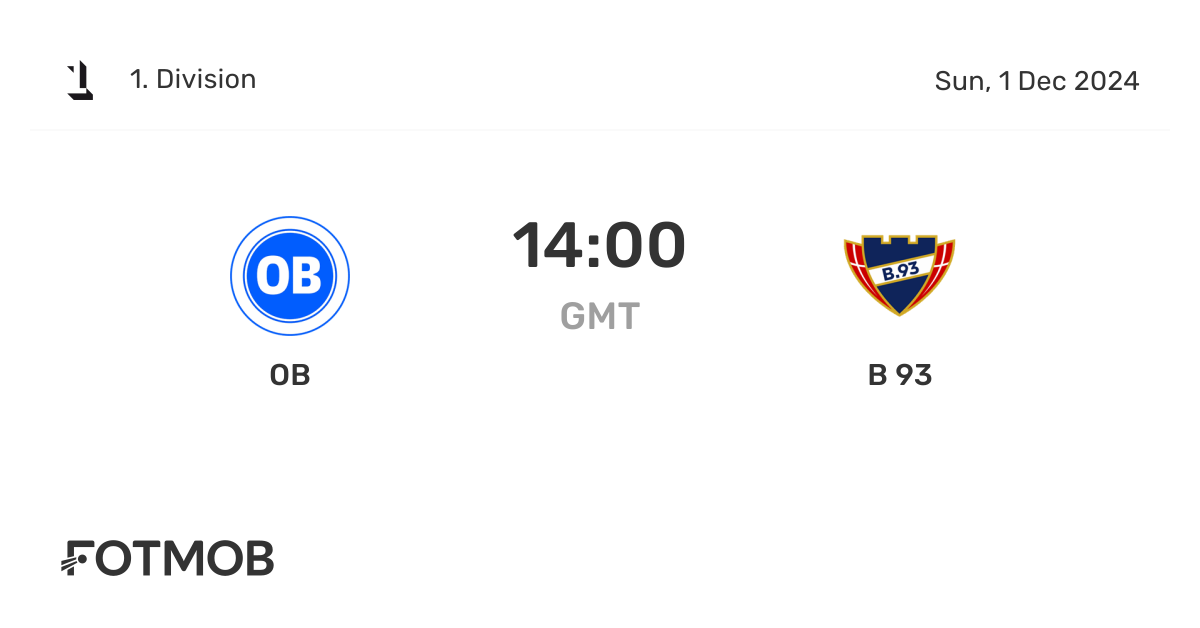 OB vs B 93 - live score, predicted lineups and H2H stats