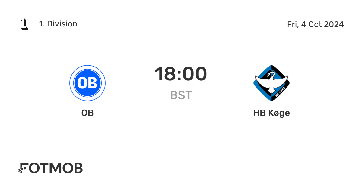 OB vs HB Køge - live score, predicted lineups and H2H stats