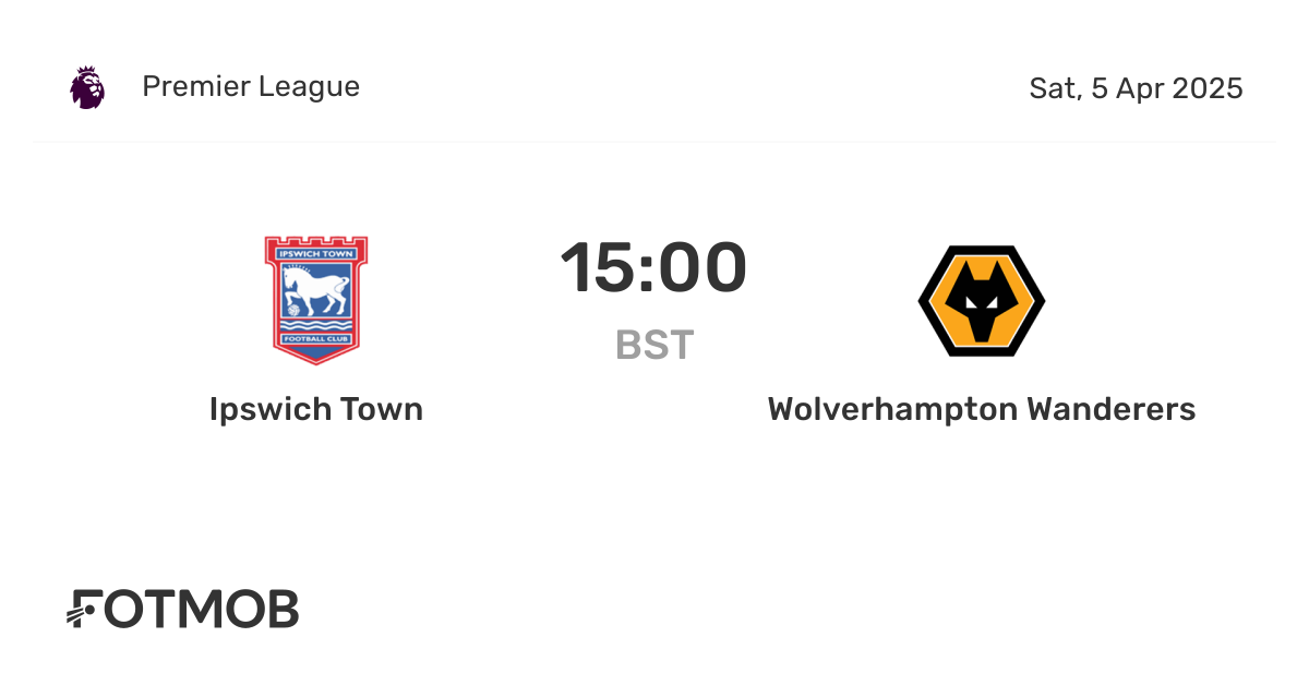 Ipswich Town vs Wolverhampton Wanderers - live score, predicted lineups ...