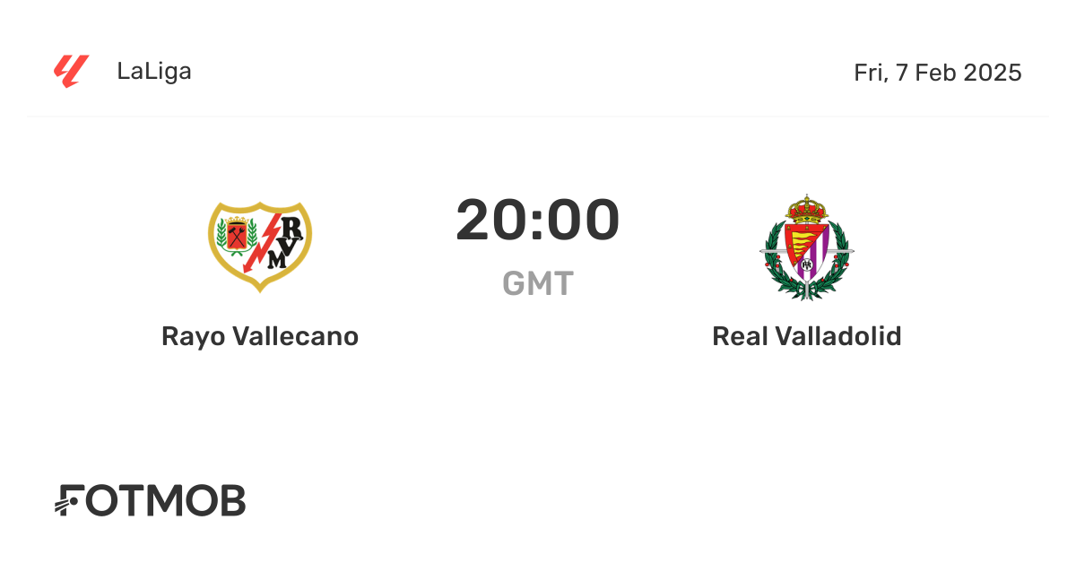 Rayo Vallecano vs Real Valladolid - live score, predicted lineups and H2H stats
