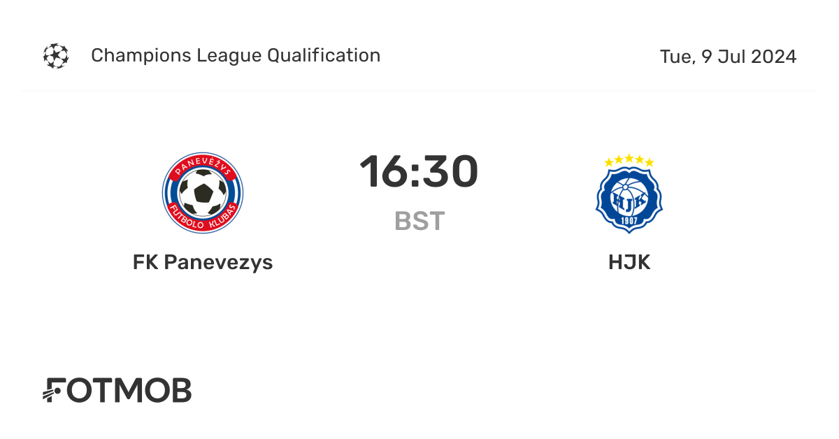 FK Panevezys x HJK - placar ao vivo, escalações prováveis e ...