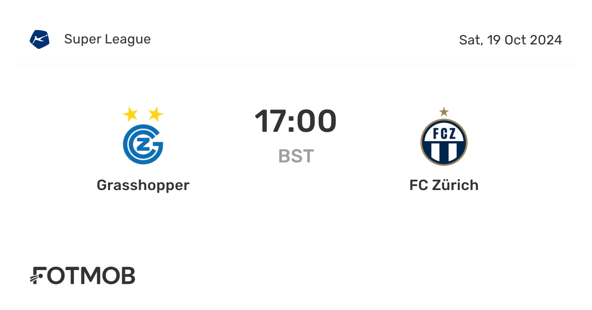 Grasshopper vs FC Zürich - live score, predicted lineups and H2H stats