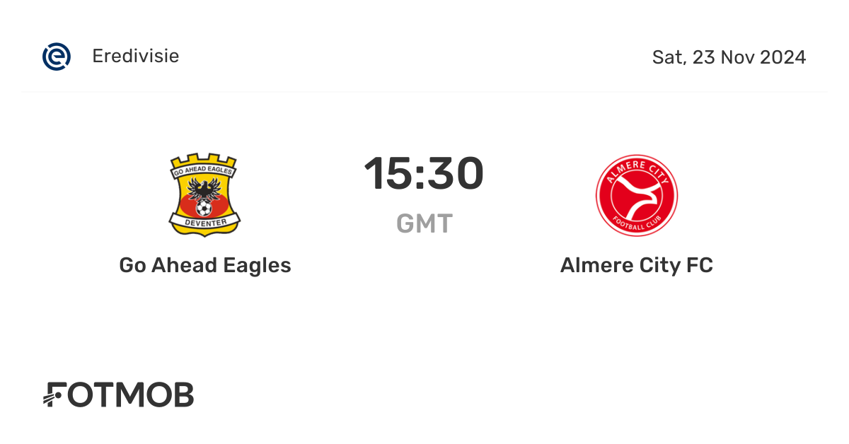 Go Ahead Eagles vs Almere City FC - live score, predicted lineups and ...