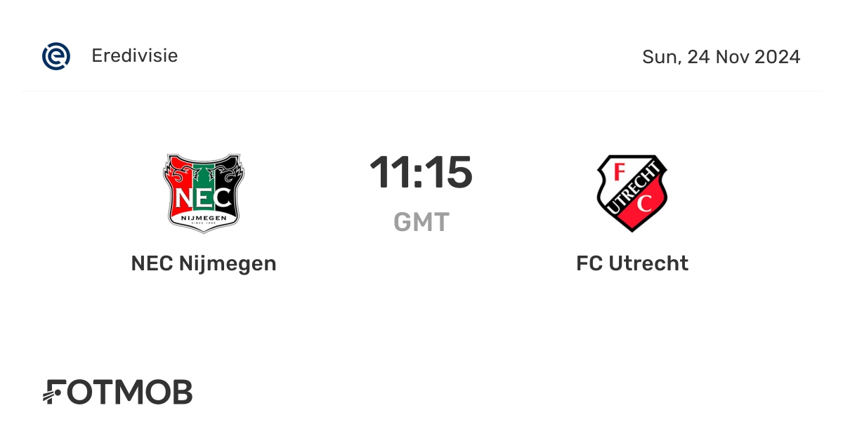 NEC Nijmegen vs FC Utrecht - live score, predicted lineups and H2H stats