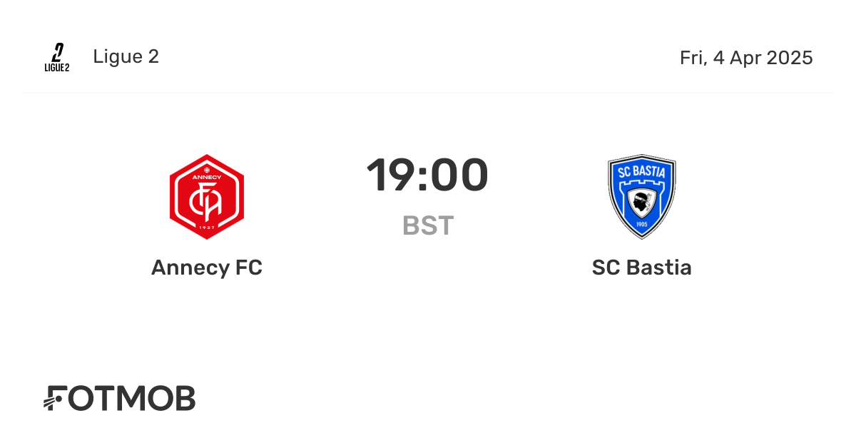 Annecy FC vs SC Bastia - marcador en vivo, alineaciones previstas y ...