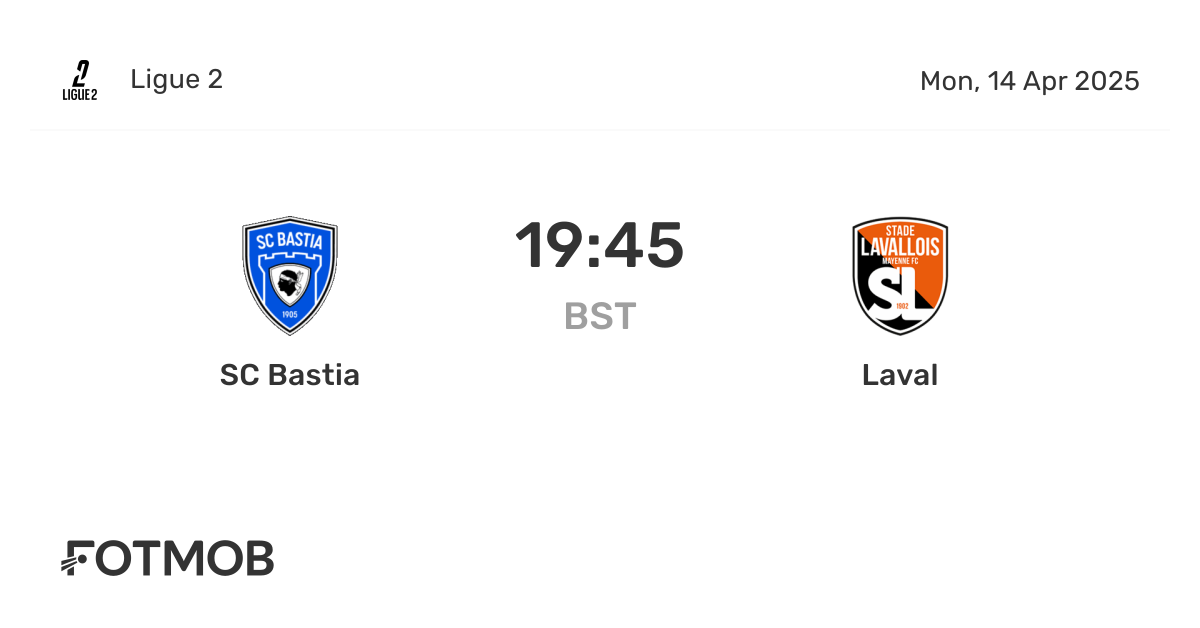 SC Bastia vs Laval - marcador en vivo, alineaciones previstas y ...