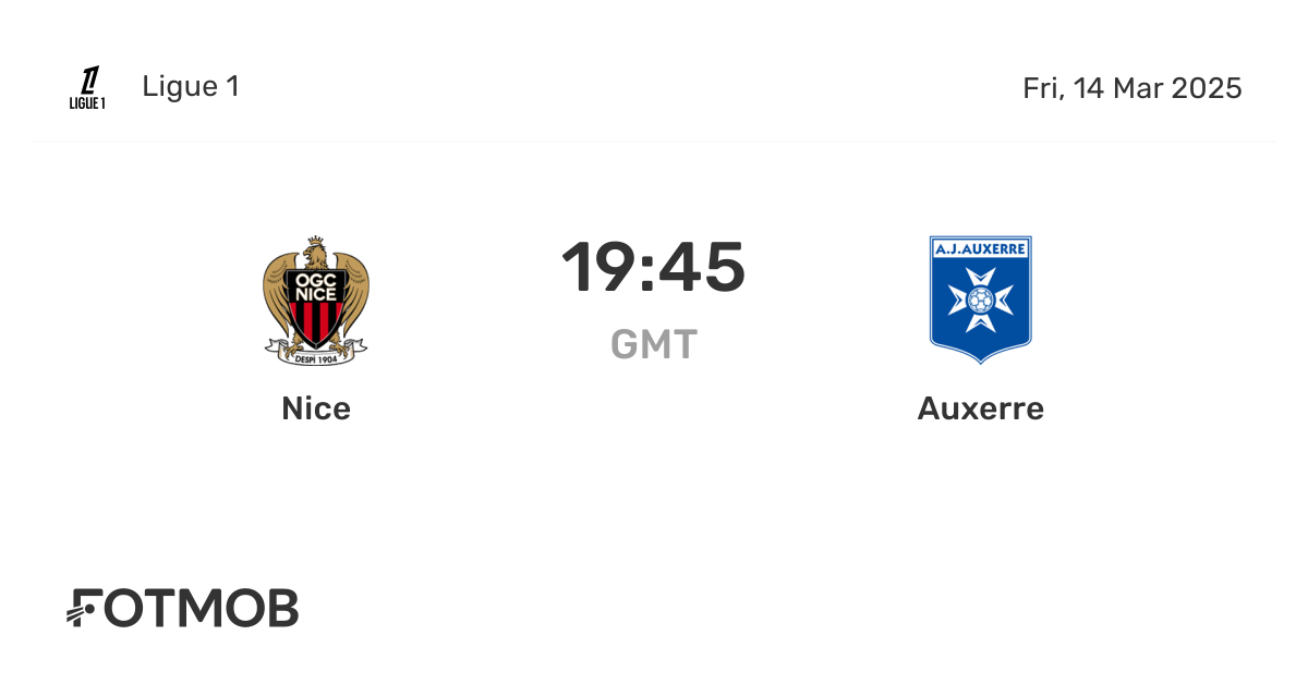 Nice vs Auxerre - live score, predicted lineups and H2H stats
