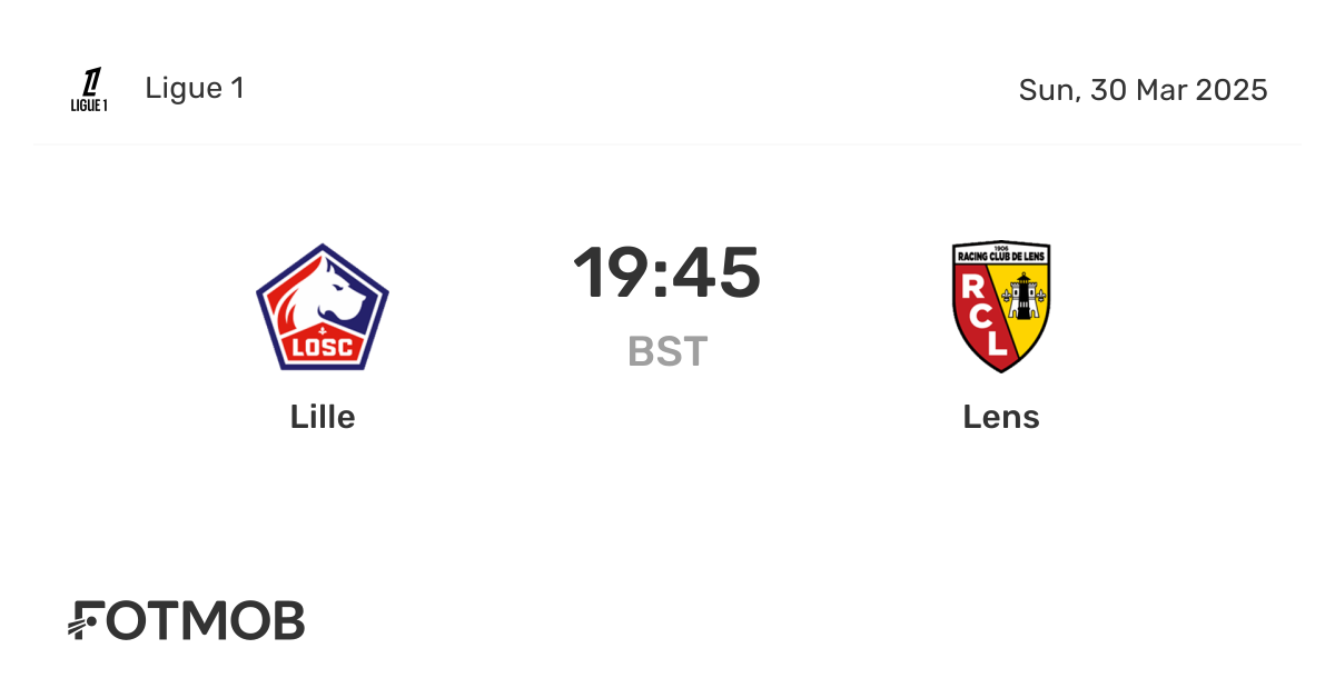 Lille vs Lens - live score, predicted lineups and H2H stats