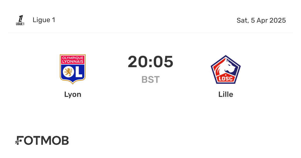 Lyon vs Lille - live score, predicted lineups and H2H stats