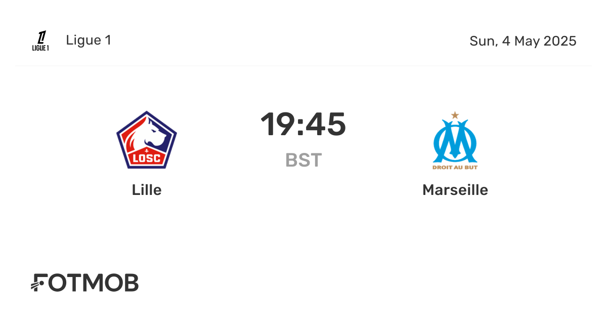 Lille contre Marseille - score en direct, compositions probables et ...