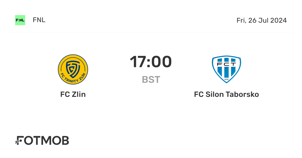 FC Zlin vs FK MAS Taborsko - marcador en vivo, alineaciones previstas y ...