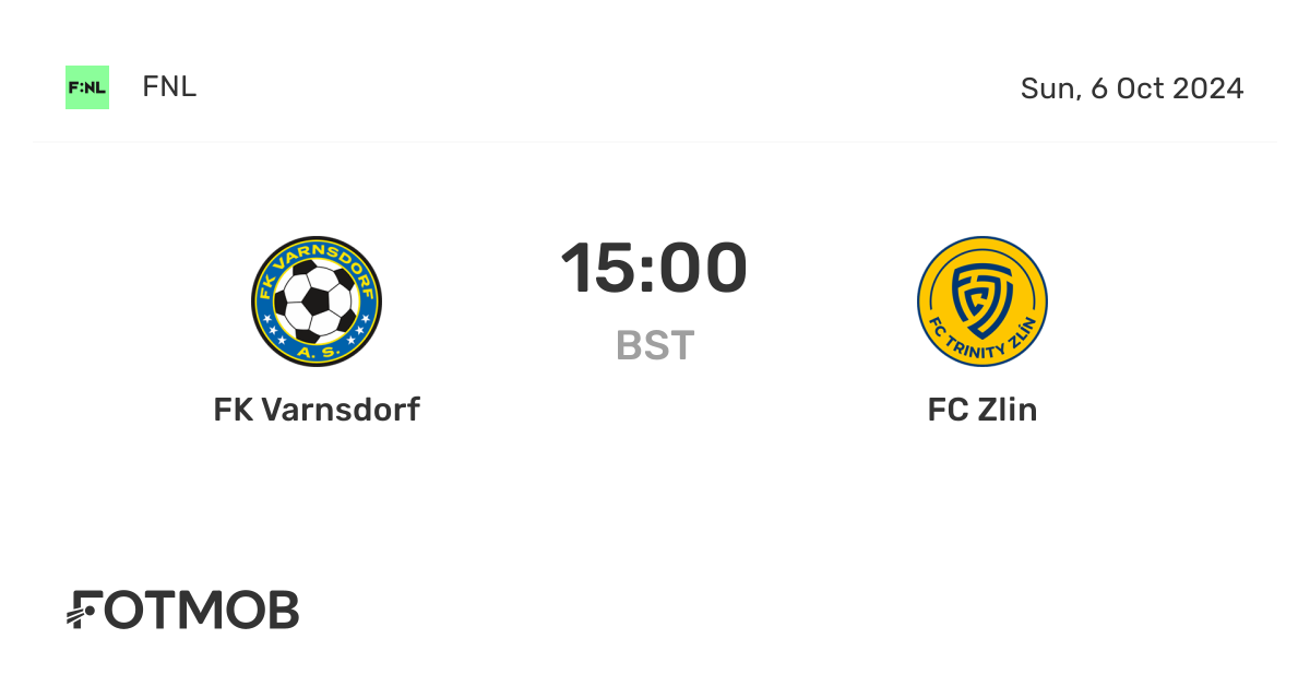 FK Varnsdorf vs FC Zlin - marcador en vivo, alineaciones previstas y ...