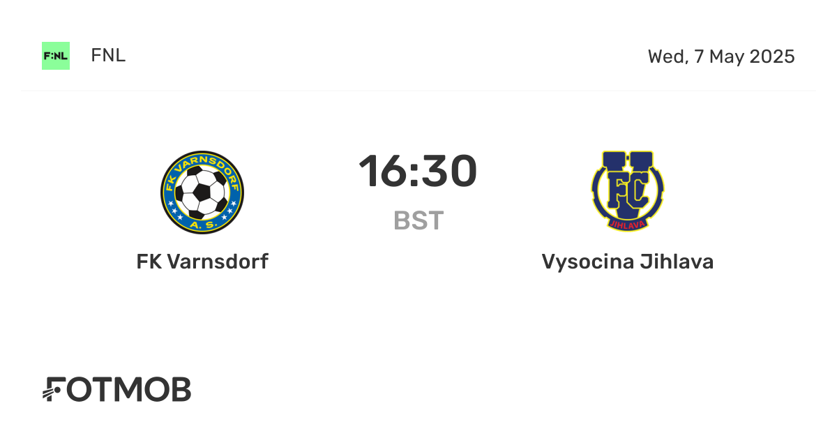 FK Varnsdorf vs Vysocina Jihlava - live score, predicted lineups and ...