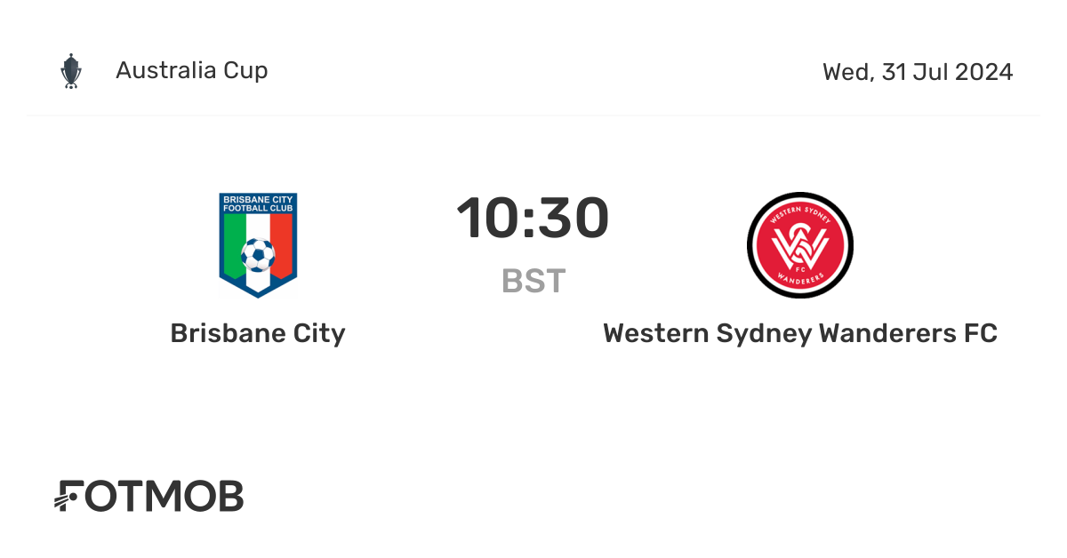 Brisbane City vs Western Sydney Wanderers FC - live score, predicted lineups and H2H stats