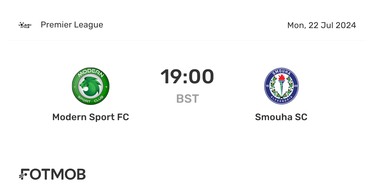 Modern Sport FC vs Smouha SC - live score, predicted lineups and H2H stats