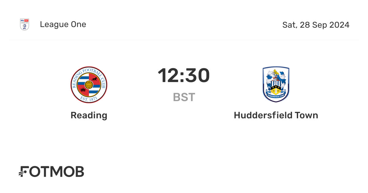 Reading vs Huddersfield Town - live score, predicted lineups and H2H stats