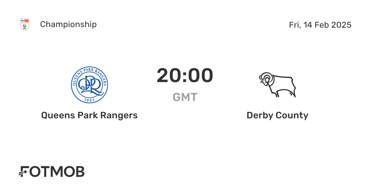 Queens Park Rangers vs Derby County - live score, predicted lineups and ...