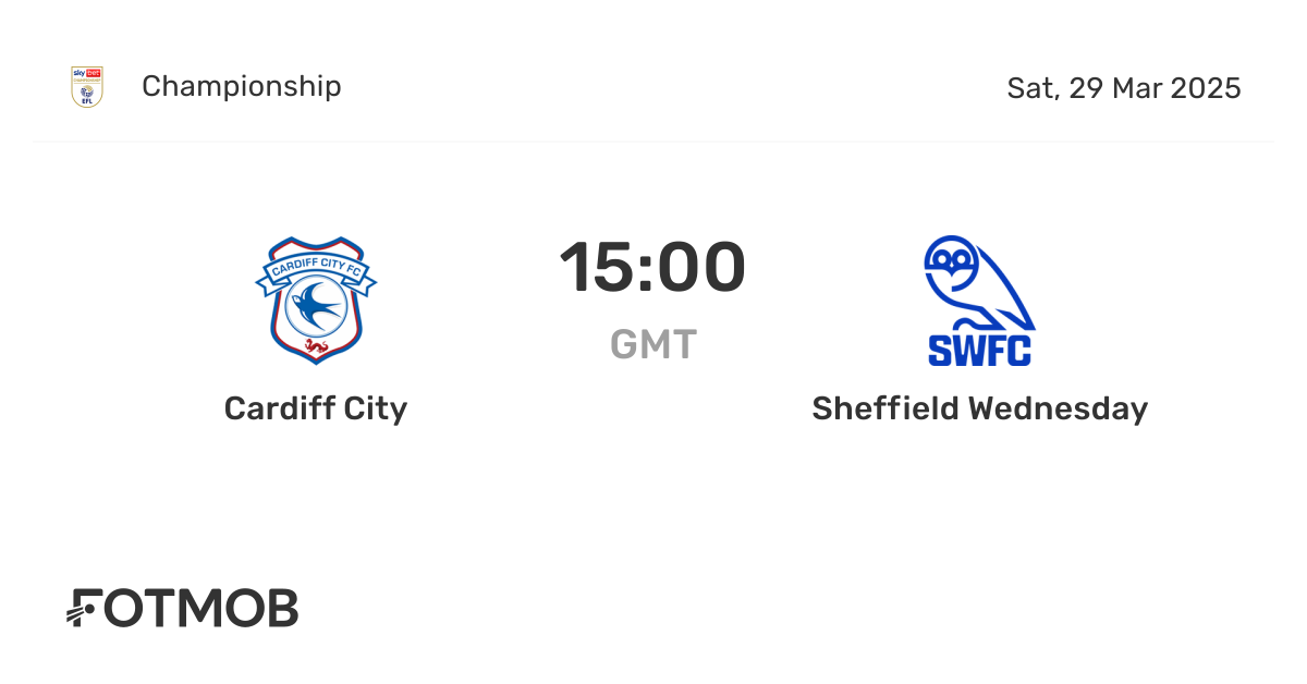 Cardiff City vs Sheffield Wednesday - live score, predicted lineups and ...