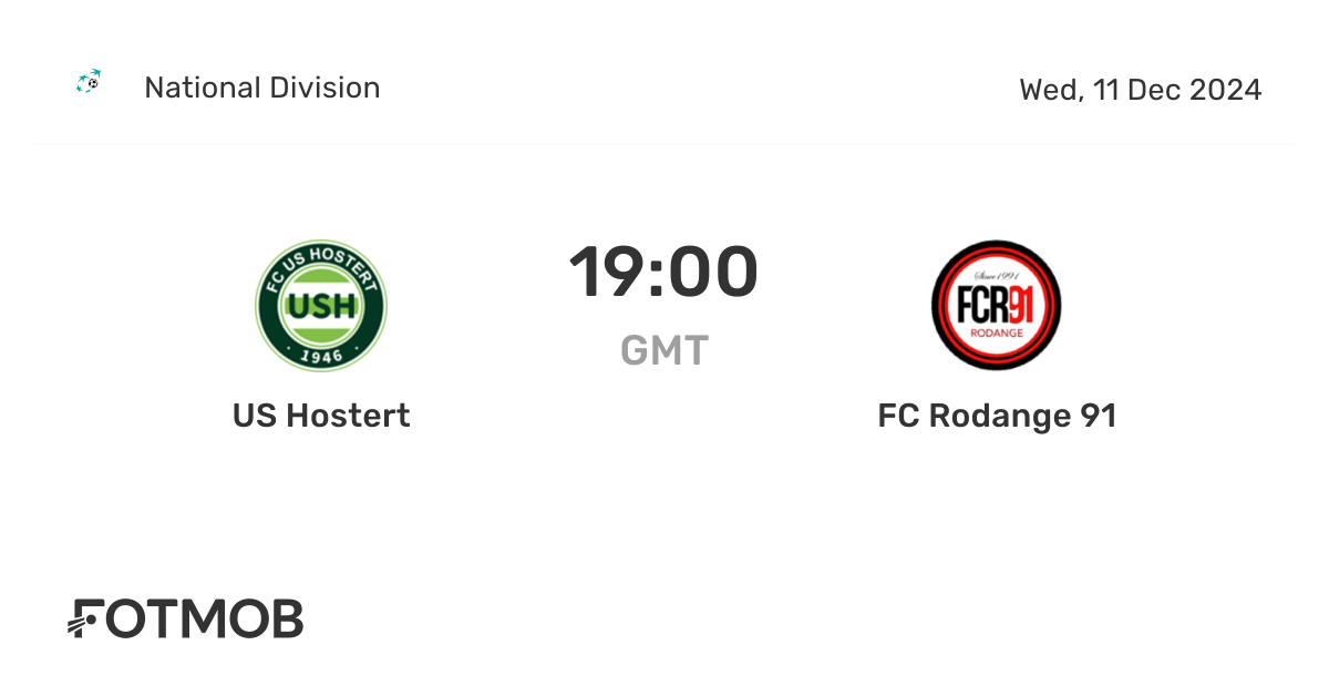 US Hostert vs FC Rodange 91 - marcador en vivo, alineaciones previstas ...