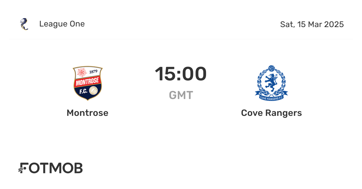 Montrose vs Cove Rangers - marcador en vivo, alineaciones previstas y ...