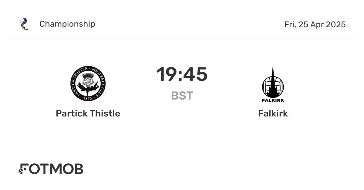 Partick Thistle vs Falkirk - live score, predicted lineups and H2H stats