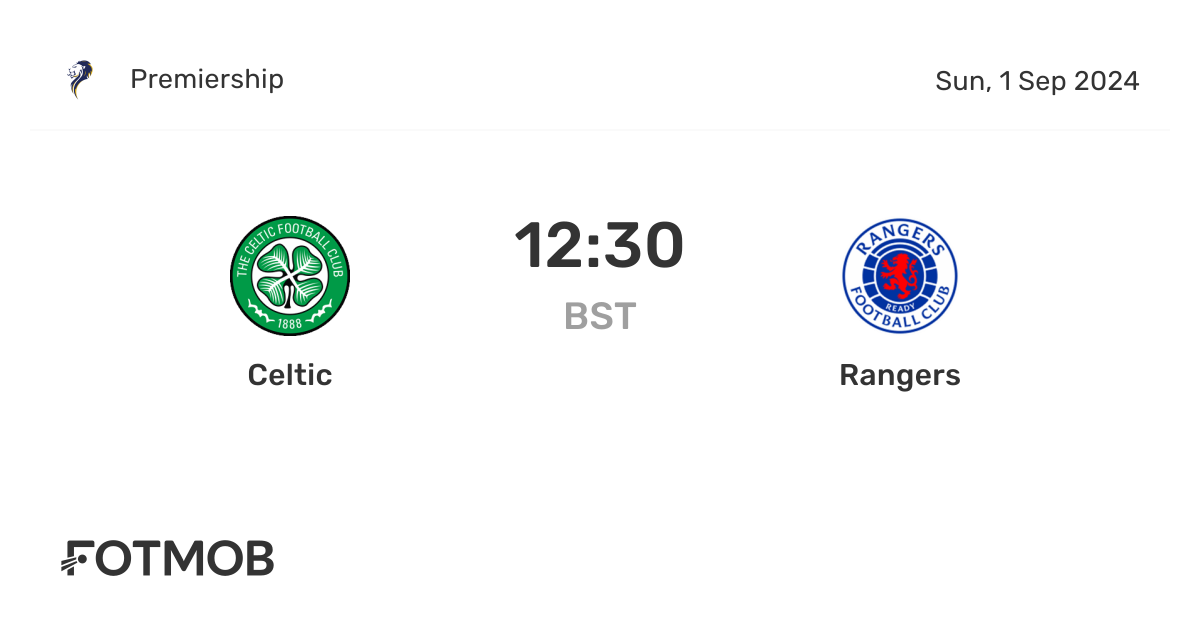 Celtic vs Rangers - live score, predicted lineups and H2H stats
