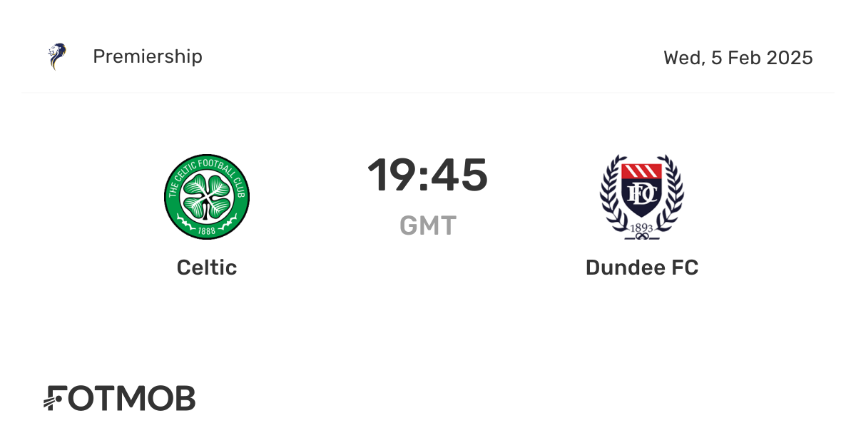 Celtic vs Dundee FC - live score, predicted lineups and H2H stats